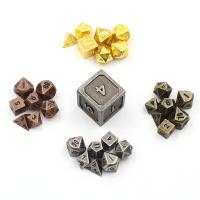 China Custom 6mm Mini Zinc Alloy Polyhedral Metal Dice Set with Soft Hand Feeling for DND RPG Games for sale