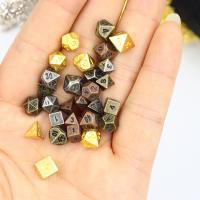 China Custom 6mm Mini Zinc Alloy Polyhedral Metal Dice Set with Soft Hand Feeling for DND RPG Games for sale