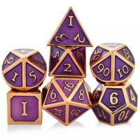 China Zinc Alloy 7pcs Set of Custom Logo Metal Dice for RPG and DND Games for sale