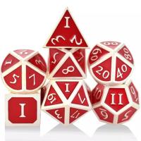 China Zinc Alloy 7pcs Set of Custom Logo Metal Dice for RPG and DND Games for sale
