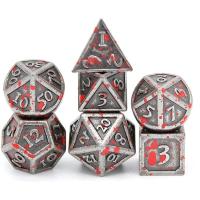 China Zinc Alloy 7pcs Set of Custom Logo Metal Dice for RPG and DND Games for sale