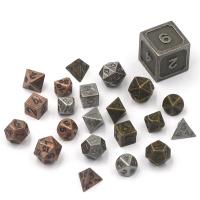 China 6mm Mini Zinc Alloy Metal Dice Set with Customized Logo for DND and RPG Games for sale