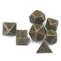 China 6mm Zinc Alloy Metal Dice Set with Customized Logo for DND and RPG Games for sale
