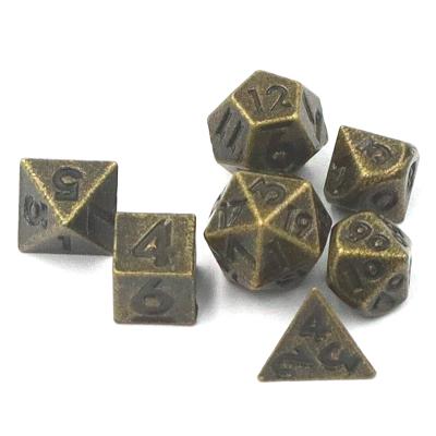 China 6mm Zinc Alloy Metal Dice Set with Customized Logo for DND and RPG Games for sale