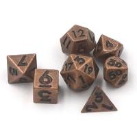 China 6mm Zinc Alloy Metal Dice Set with Customized Logo for DND and RPG Games for sale
