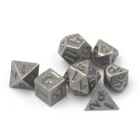 China 6mm Zinc Alloy Metal Dice Set with Customized Logo for DND and RPG Games for sale