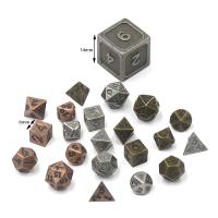 China 6mm Zinc Alloy Metal Dice Set with Customized Logo for DND and RPG Games for sale