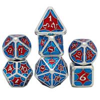 China Zinc Alloy Metal Dice Set with Custom Logo and Sharp Edge for DND RPG Games for sale