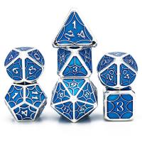 China Zinc Alloy Metal Dice Set with Custom Logo and Sharp Edge for DND RPG Games for sale