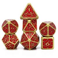 China Zinc Alloy Metal Dice Set with Custom Logo and Sharp Edge for DND RPG Games for sale