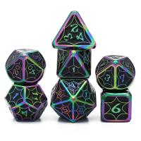 China Zinc Alloy Metal Dice Set with Custom Logo and Sharp Edge for DND RPG Games for sale