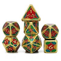 China Zinc Alloy Metal Dice Set with Custom Logo and Sharp Edge for DND RPG Games for sale