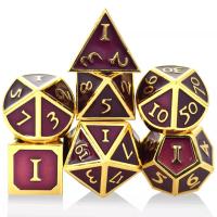 China High Quality Zinc Alloy 7pcs Set Custom Logo Metal Dice for D&D RPG Dungeons Dragons for sale