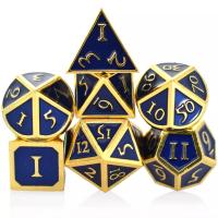 China High Quality Zinc Alloy 7pcs Set Custom Logo Metal Dice for D&D RPG Dungeons Dragons for sale