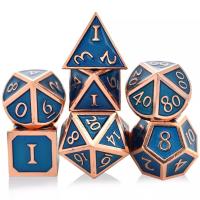 China High Quality Zinc Alloy 7pcs Set Custom Logo Metal Dice for D&D RPG Dungeons Dragons for sale