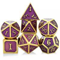 China High Quality Zinc Alloy 7pcs Set Custom Logo Metal Dice for D&D RPG Dungeons Dragons for sale