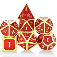 China High Quality Zinc Alloy 7pcs Set Custom Logo Metal Dice for D&D RPG Dungeons Dragons for sale
