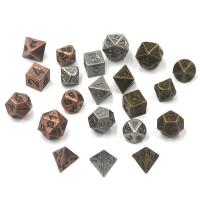 China 7 Piece Zinc Alloy 6mm Mini Polyhedral Metal Dice Set with Customized Logo for DND Games for sale