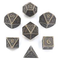 China Customizable Logo Zinc Alloy Metal Dice Set - 7-Piece Polyhedral DND Dice Set for sale