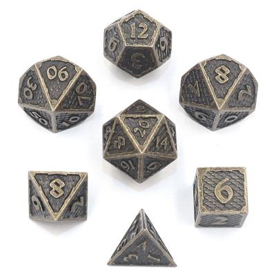 China Customizable Logo Zinc Alloy Metal Dice Set - 7-Piece Polyhedral DND Dice Set for sale