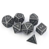 China Wholesale 7-Piece Zinc Alloy Polyhedral DND Dice Set with Customized Logo for sale