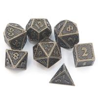China Wholesale 7-Piece Zinc Alloy Polyhedral DND Dice Set with Customized Logo for sale