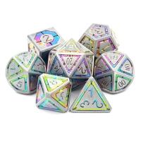 China Custom Logo Zinc Alloy Metal Dice Set 7PCS Polyhedral RPG Dice for Dungeons & Dragons for sale