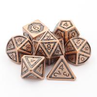 China Custom Logo Zinc Alloy Metal Dice Set 7PCS Polyhedral RPG Dice for Dungeons & Dragons for sale