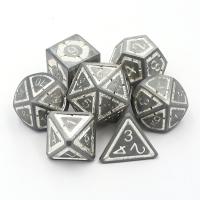 China Customizable Logo Zinc Alloy Metal Dice Set 14-20mm Size 7-Piece Polyhedral Dice for RPG Games for sale