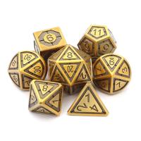 China 7PCS Polyhedral Metal Dice Set in 14-20mm Size with Custom Color & Logo for DND RPG Games for sale