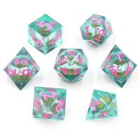 China Customized Color and Logo Printed 7 RPG Polyhedral Resin Dice Set for DND Games for sale