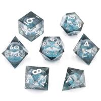 China Customized Color and Logo Printed 7 RPG Polyhedral Resin Dice Set for DND Games for sale