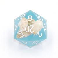 China Wholesale Transparent Glitter Polyhedral Resin Dice Set with Custom Logo for DND Games in 14-20mm Size for sale