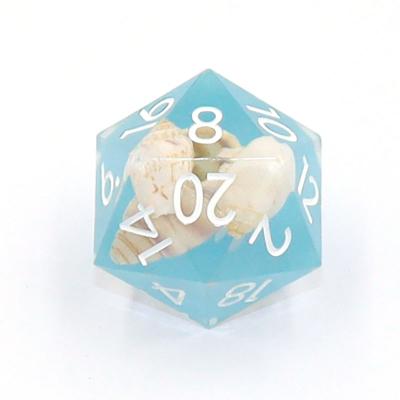 China Wholesale Transparent Glitter Polyhedral Resin Dice Set with Custom Logo for DND Games in 14-20mm Size for sale
