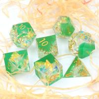 China Wholesale Custom Colors 14-20mm Size Polyhedron Design Resin Dice for DND Games for sale