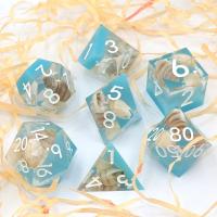 China Wholesale Custom Colors 14-20mm Size Polyhedron Design Resin Dice for DND Games for sale