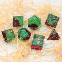 China Wholesale Custom Colors 14-20mm Size Polyhedron Design Resin Dice for DND Games for sale