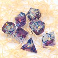 China Wholesale Custom Colors 14-20mm Size Polyhedron Design Resin Dice for DND Games for sale