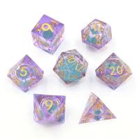 China Customizable Color and Logo Resin Dice Set with Polyhedron Design for DND and Tabletop RPG Games for sale