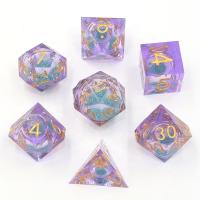 China Customizable Color and Logo Resin Dice Set with Polyhedron Design for DND and Tabletop RPG Games for sale