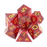 China Custom Logo Liquid Core Resin Dice Set 14MM-20MM Polyhedral DND Dice for RPG Games for sale