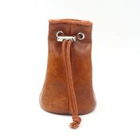 China Large Custom Logo Cowhide Dice Bag 7.5*11cm Portable DnD Dice Cup for Dungeons and Dragons for sale