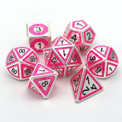 China Solid Zinc Alloy Metal Dice Set for DND Tabletop Games with Multiple Colors and Factory Direct Price for sale