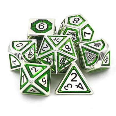 China Wholesale Solid Zinc Alloy Metal Dice Set - 14-20mm Polyhedral DND Dice with Customized Logo Options for sale