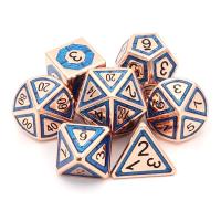 China Wholesale Solid Zinc Alloy Metal Dice Set - 14-20mm Polyhedral DND Dice with Customized Logo Options for sale