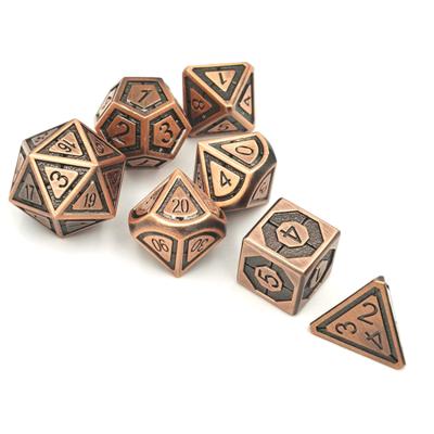 China Customized Color Zinc Alloy Metal Dice Set - Durable Polyhedral RPG Dice for Tabletop Games for sale