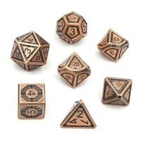 China Customized Color Zinc Alloy Metal Dice Set - Durable Polyhedral RPG Dice for Tabletop Games for sale