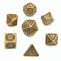 China Customized Color Zinc Alloy Metal Dice Set - Durable Polyhedral RPG Dice for Tabletop Games for sale