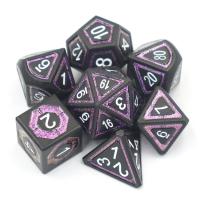 China Customized Size Zinc Alloy Metal Dice Set with Customized Logo for DND and RPG Games for sale