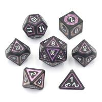China Customized Size Zinc Alloy Metal Dice Set with Customized Logo for DND and RPG Games for sale